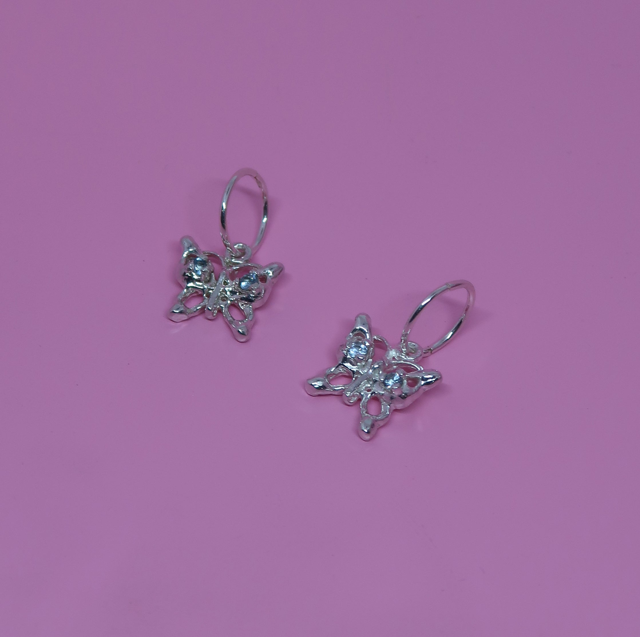 Butterfly Hoops – SGS Jewellery