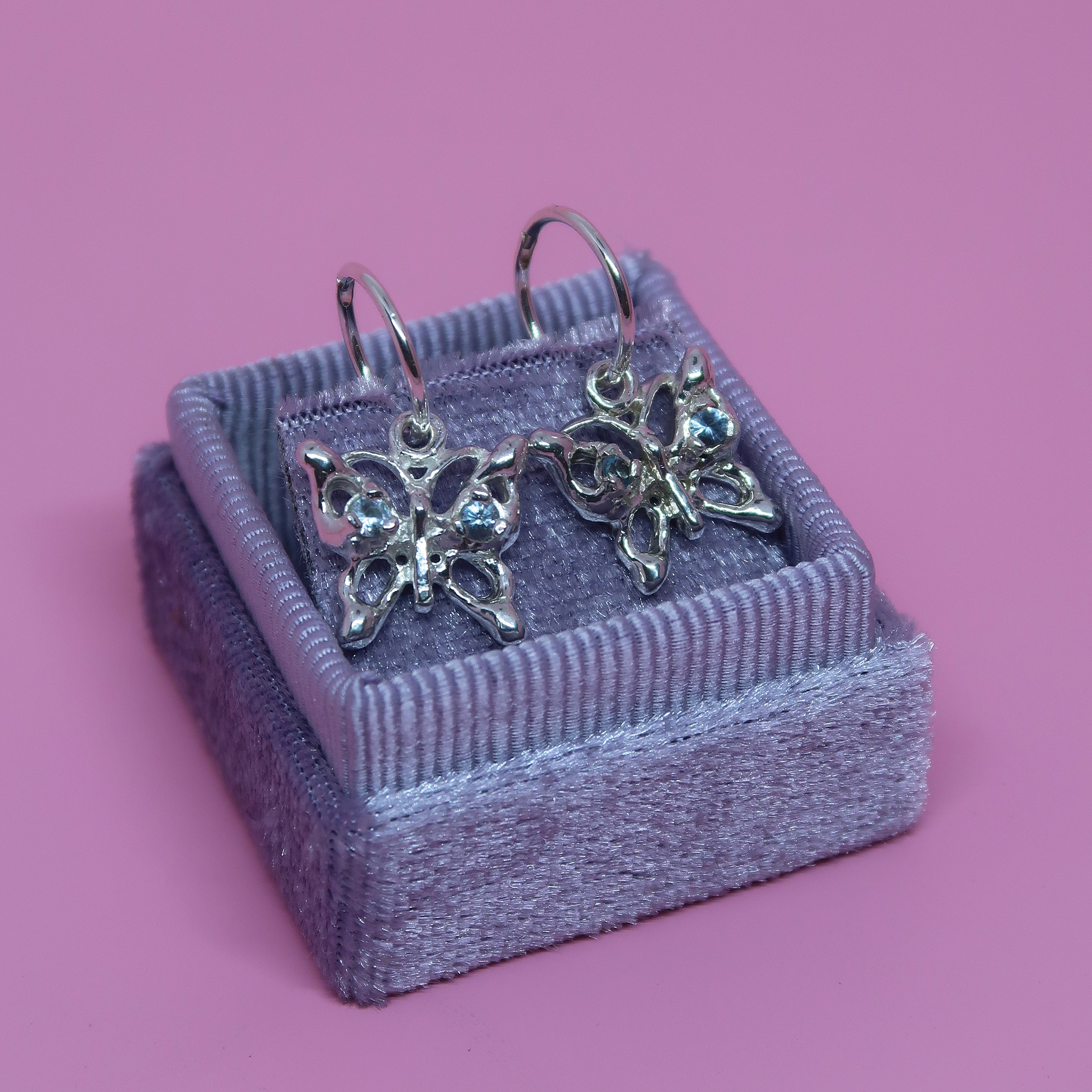 Butterfly Hoops – SGS Jewellery